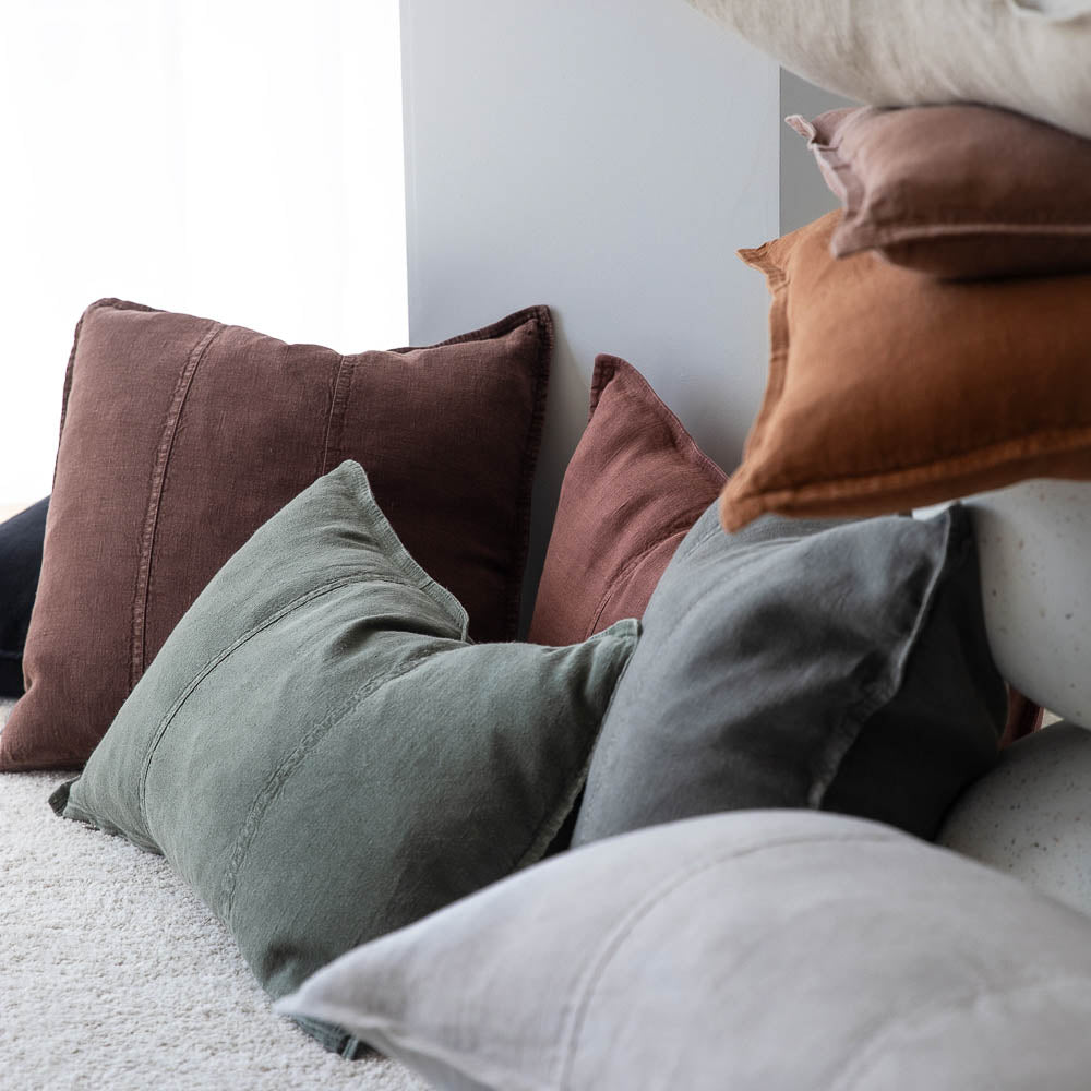 Slate Luca® Linen Cushion | Eadie Lifestyle
