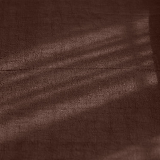 Luca Linen Bed Cover - Chocolate – Eadie Lifestyle