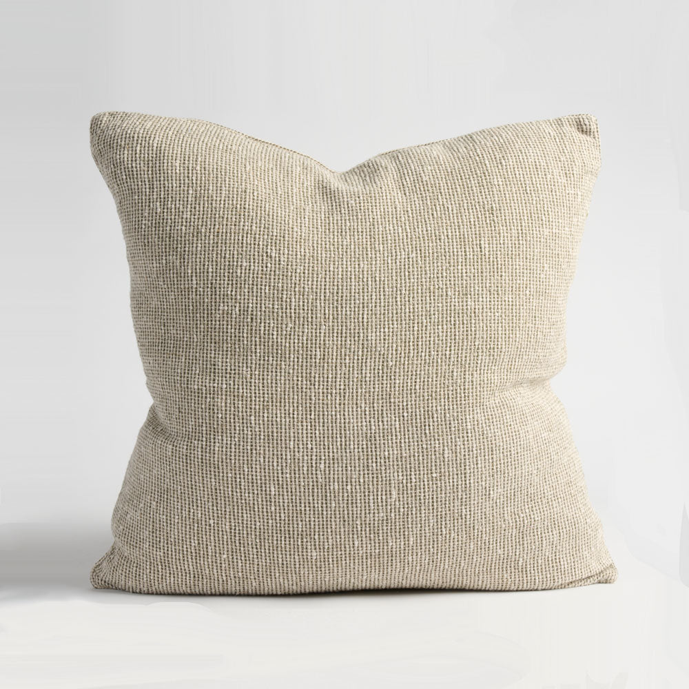 Verdure Linen Cushion - Natural/Green – Eadie Lifestyle