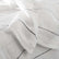 Carter French Linen Fitted Sheet - Off White w' Charcoal Fine Stripe ...