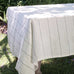 Carter White & Slate Linen Tablecloth | Eadie Lifestyle