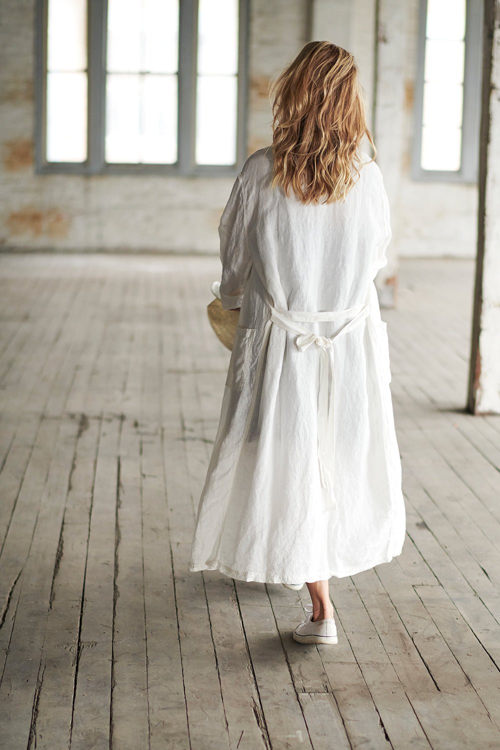 Fundamental Linen Robe - White – Eadie Lifestyle