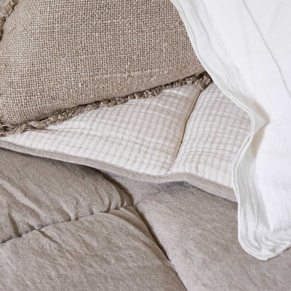 Marina Quilted Linen Reversible Bedcover | Eadie Lifestyle