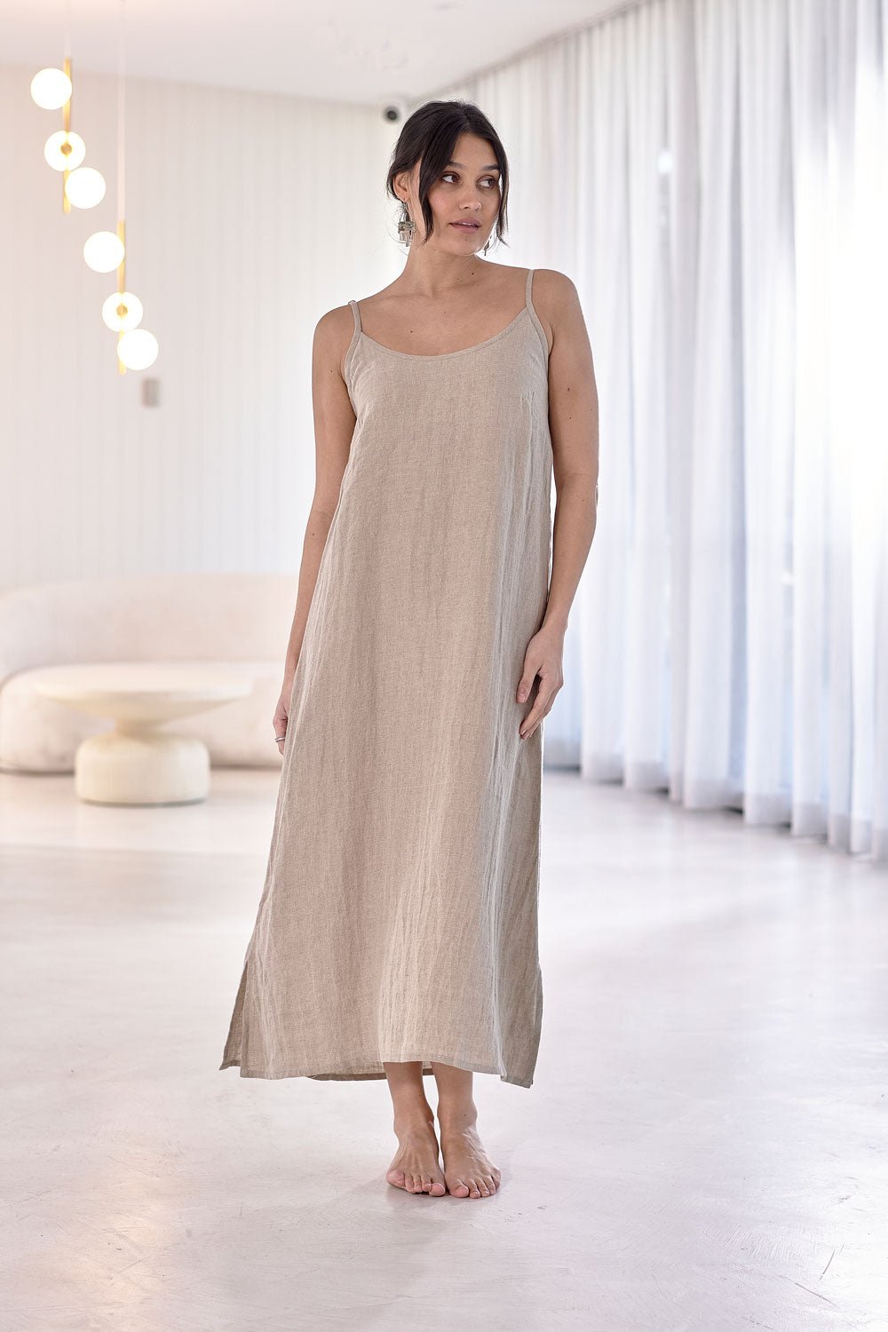 Fundamental Linen Midi - Natural – Eadie Lifestyle